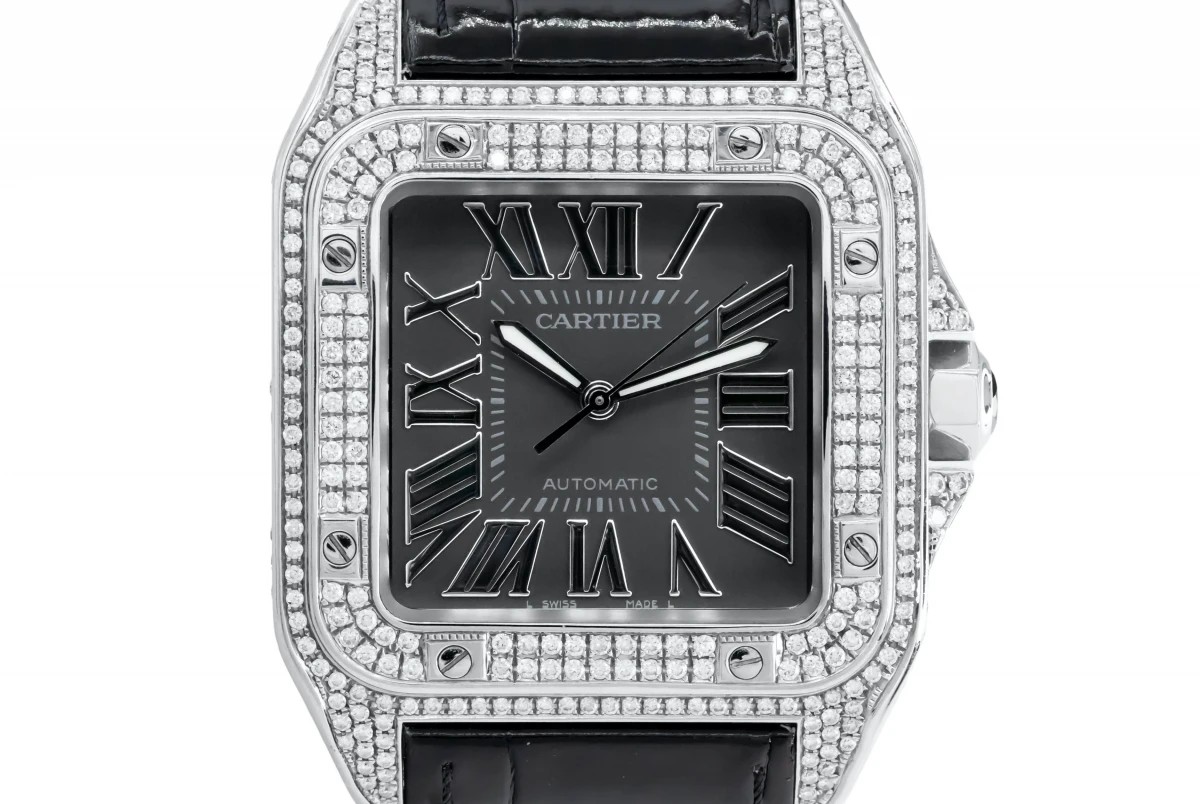 Cartier Santos 100XL Black Leather Kings Road Edition 2656 - Out of stock