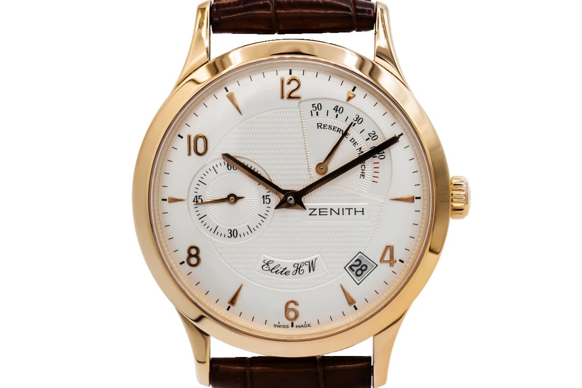 Zenith Elite Reserve 37mm 18ct Rose Gold Leather Strap 17.1125.655 2012 - Out of stock