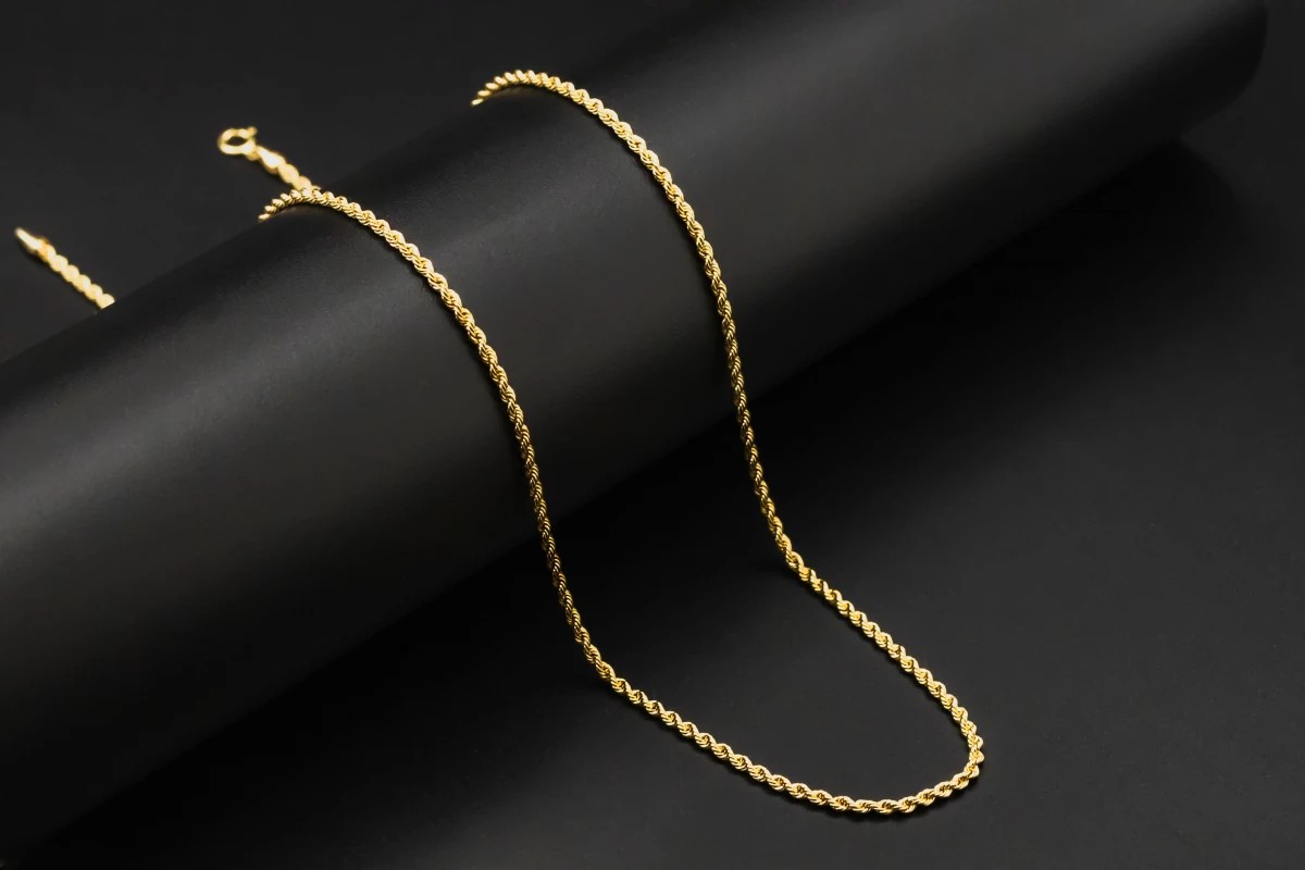 9ct Yellow Gold Rope Chain 18" 1.8g