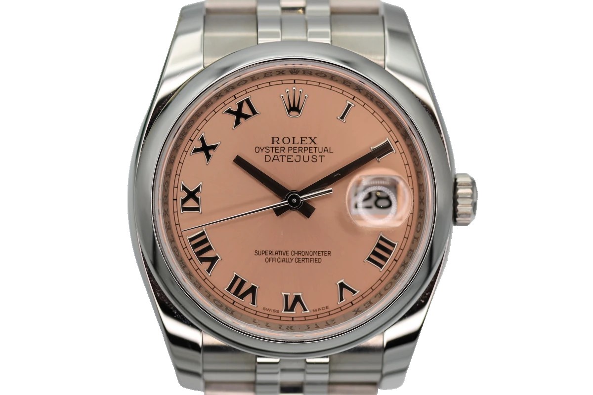 Steel Datejust pink roman numeral - Out of stock