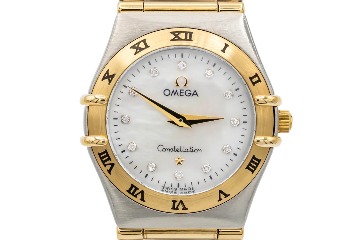 OMEGA Constellation Ladies 22.5mm Steel & 18ct Yellow Gold 1262.75.00 ...