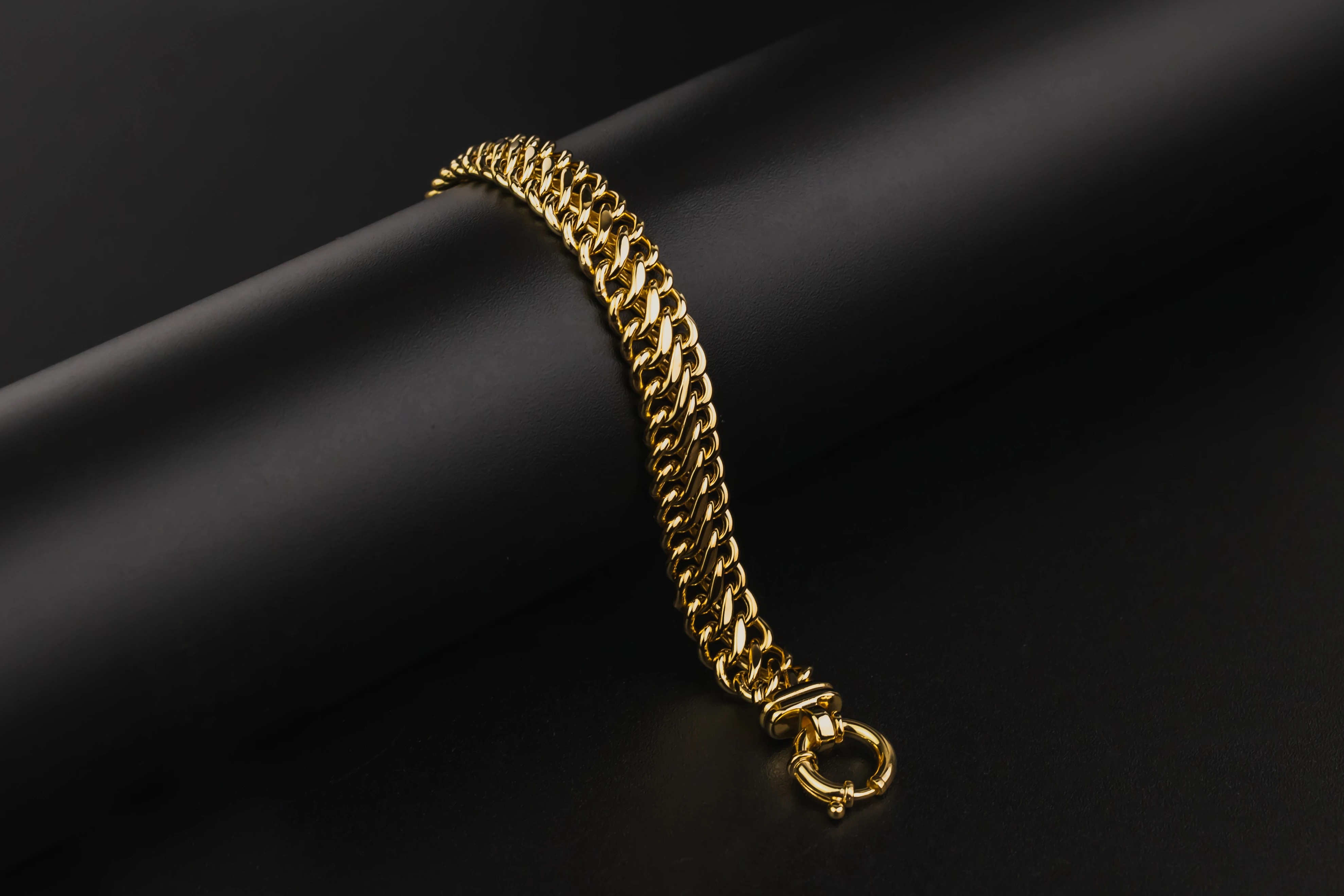 9ct Yellow Gold Double Curb Bracelet 7.5" 13g